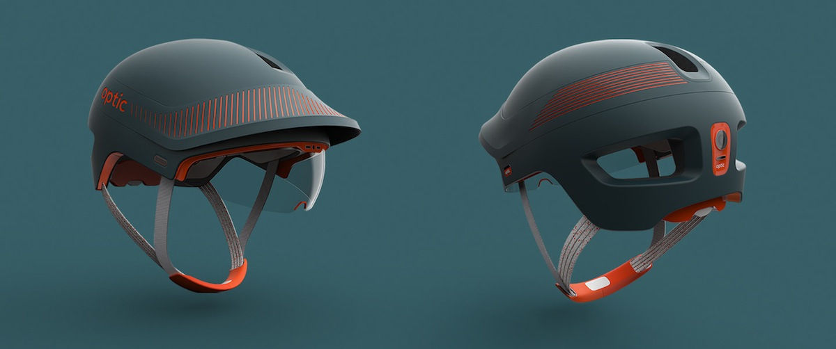 Bike helmets from different angle views