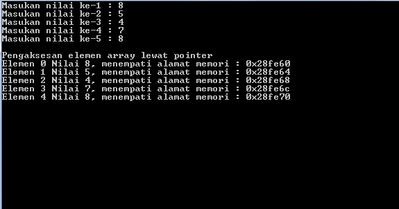 Program Mengetahui Elemen Array Menempati Lokasi Memori Secara Statis - Pointer C/C++ | Kokom ...