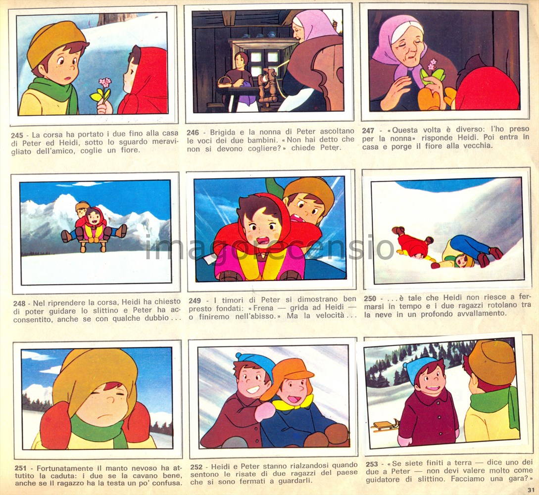 Imago Recensio: "Heidi" - Album figurine Panini 1978
