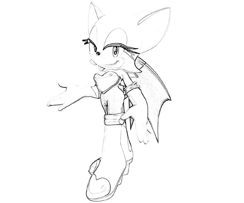 Rouge the bat coloring pages