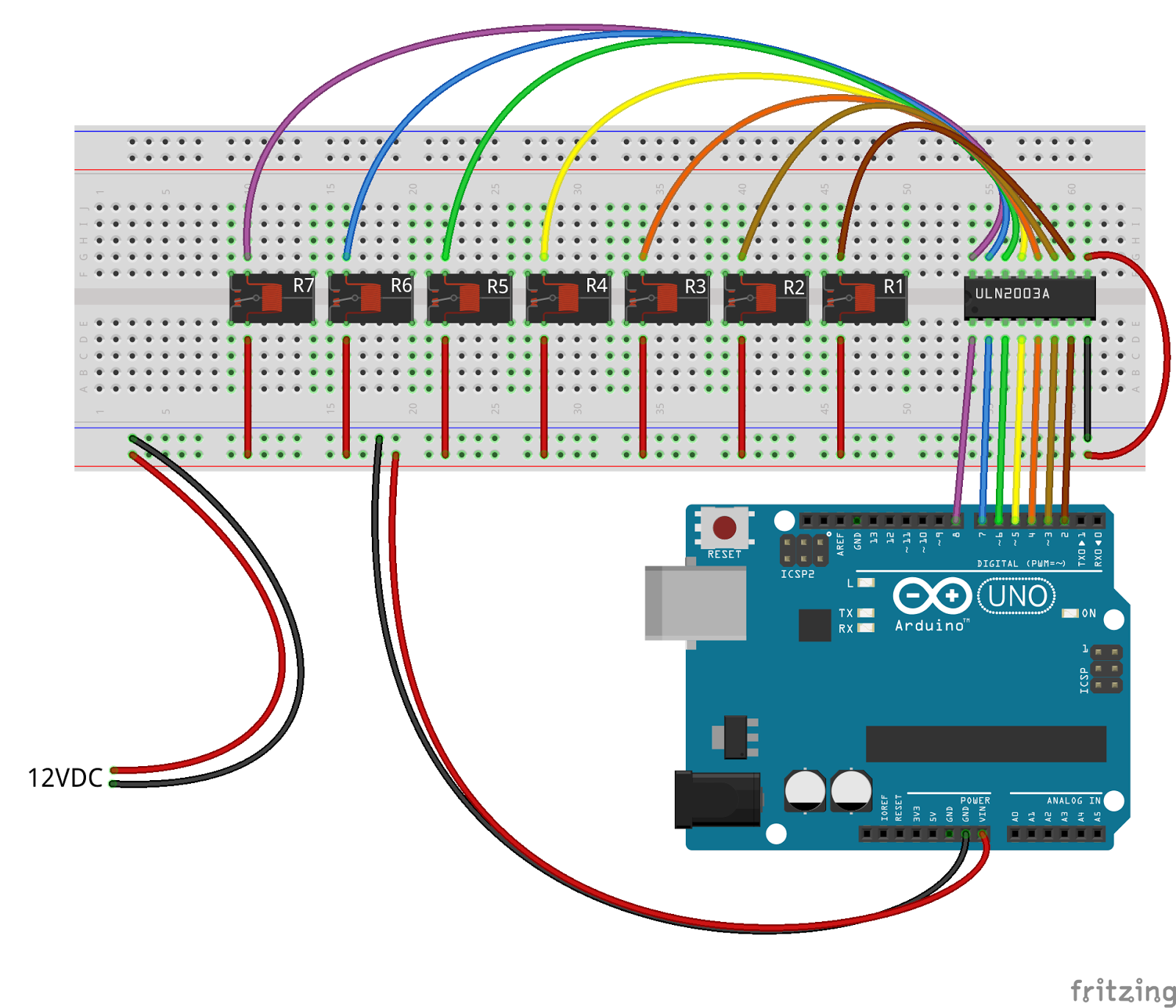Daniele Alberti Arduino S Blog Arduino Pilotare Relè In Modo Semplice Con Il Chip Uln2003