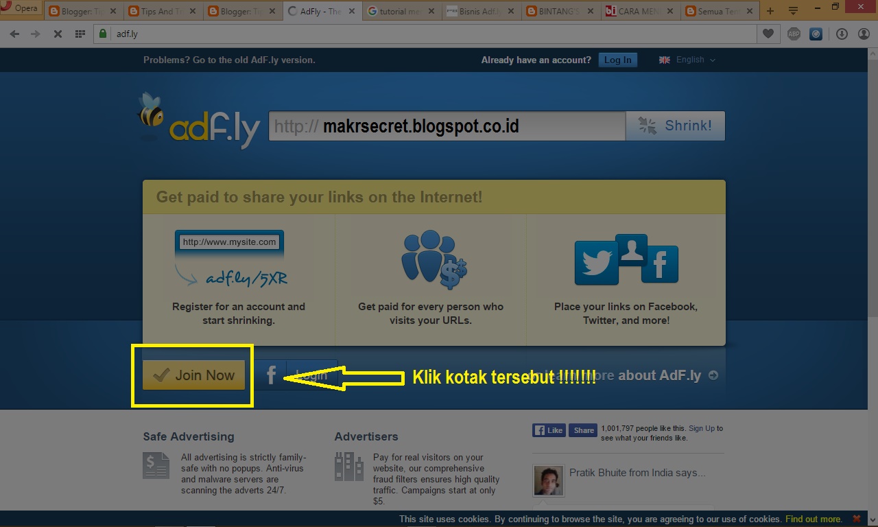 BLOG BERBAGI: Tutorial membuat akun adf.ly