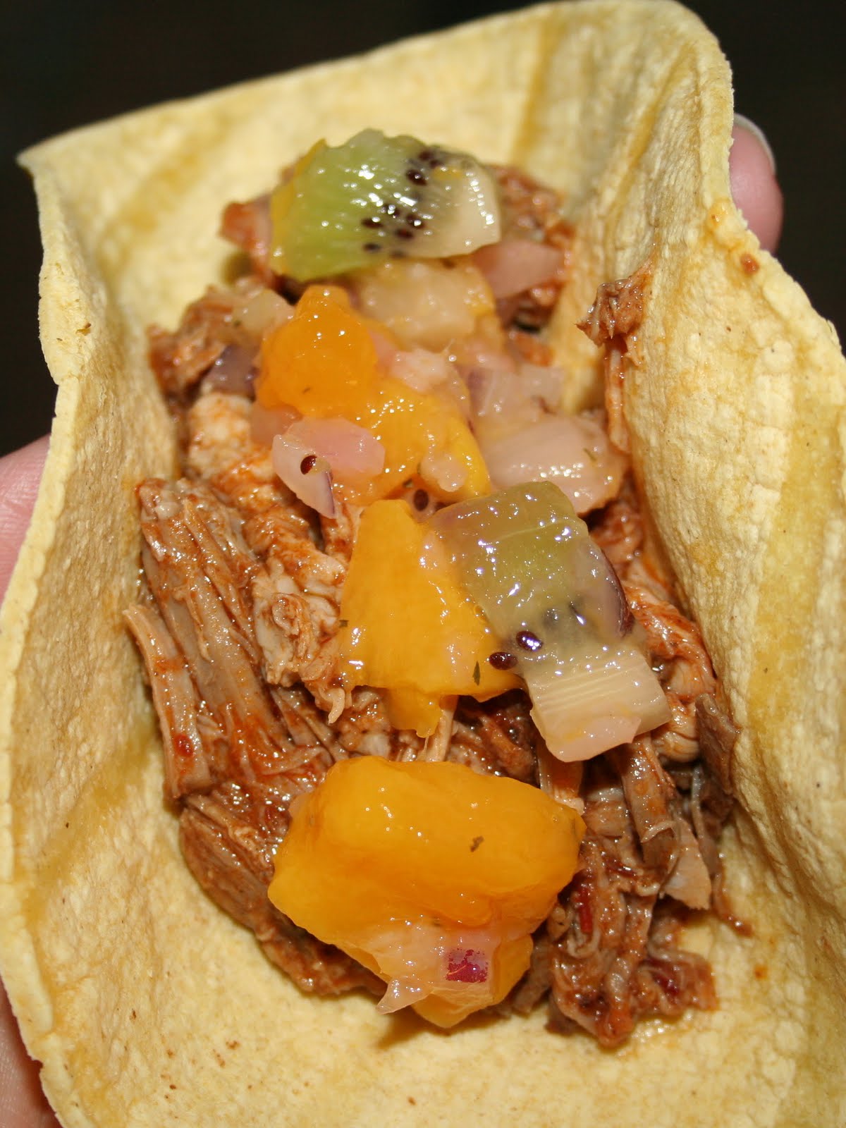 Firecracker Pork With Fruit Lime Salsa halheave