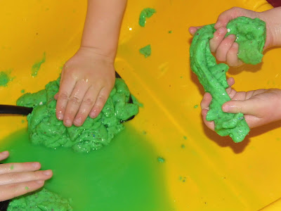 Green Goo Sensory Bin