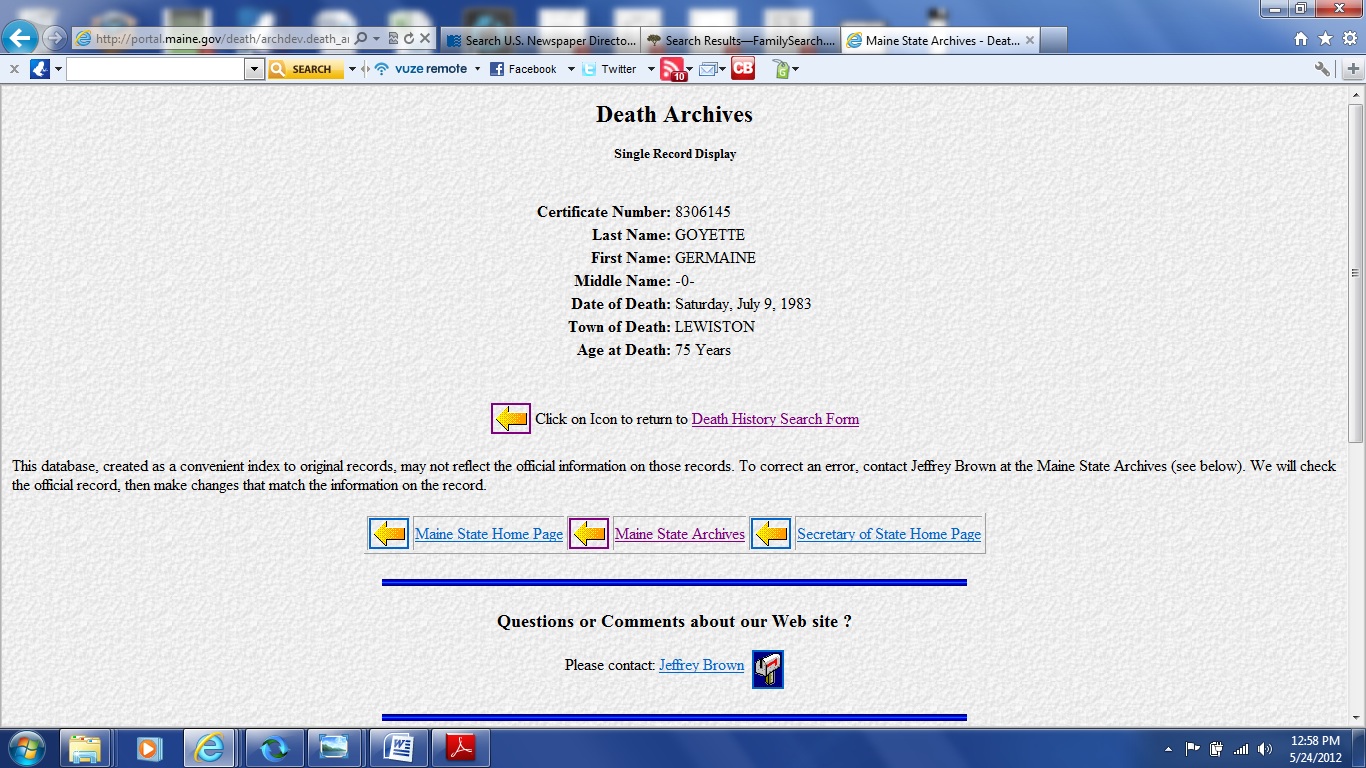 Writing about your Ancestors: Obituary Addiction: Death Index's ...