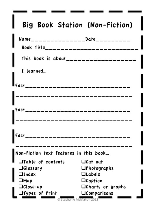 First Grade Fingerprints: Visual Aids for the Literacy Stations Freebie ...