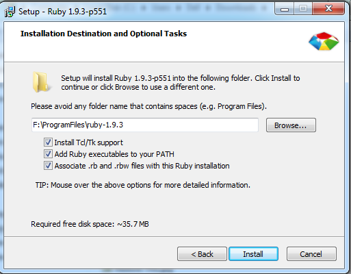 Things in my mind to share...: Steps to install Rails on Windows