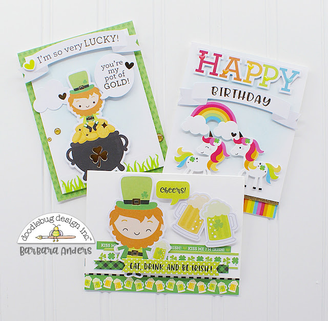 Doodlebug Design Inc Blog: LOTS O' LUCK - Card Set | with Barbara