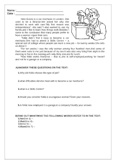 Jobs Reading Comprehension | My English Printable Worksheets