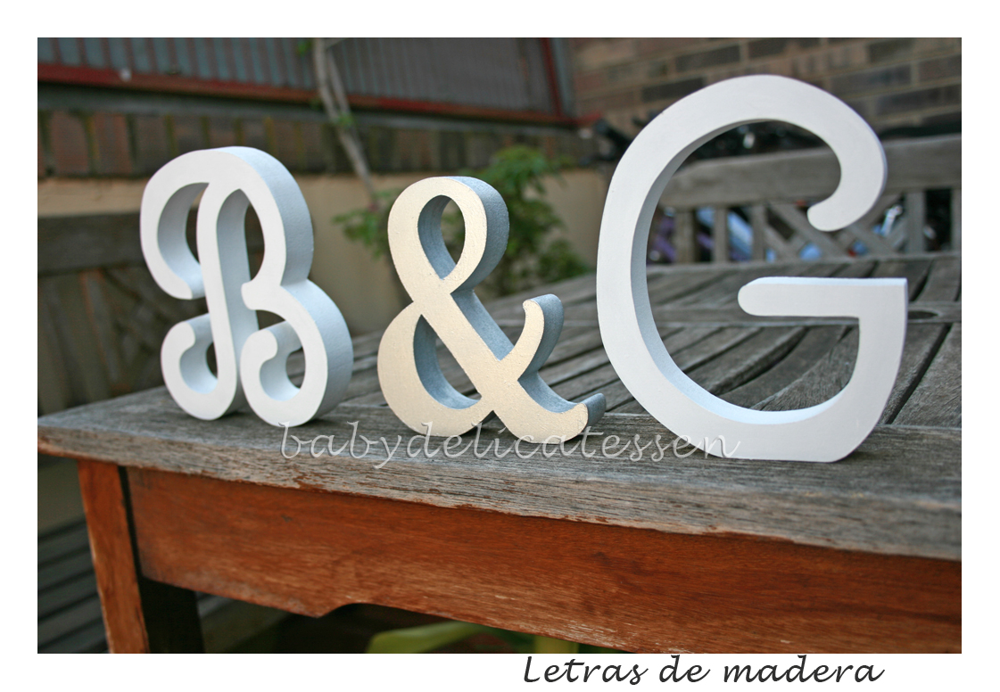 BABY DELICATESSEN LETRAS DE MADERA: LETRAS PARA NOVIOS
