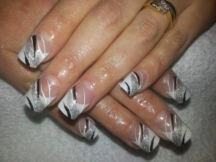 Classic pink & white sculpts with a tinge of shimmer added to the cover ...