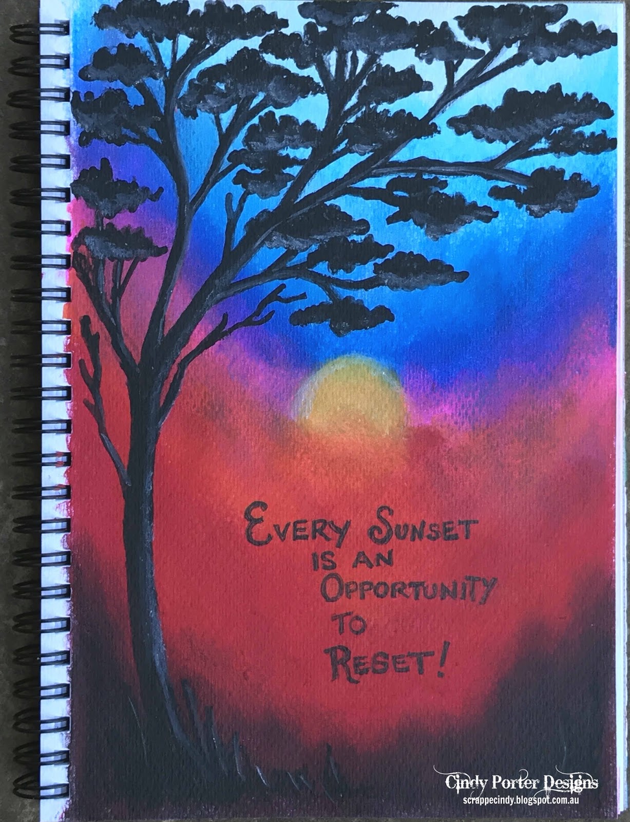 Creative people don't play by the Rules: Sunset Journal Page .... for ...
