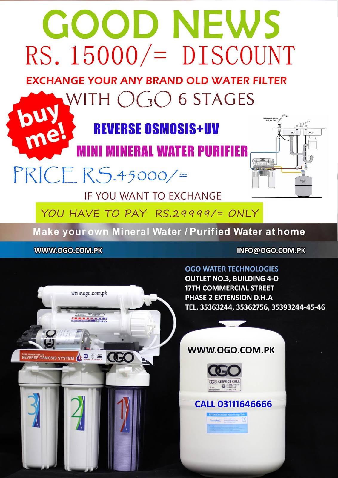 water filter whole house- OGO water technologies