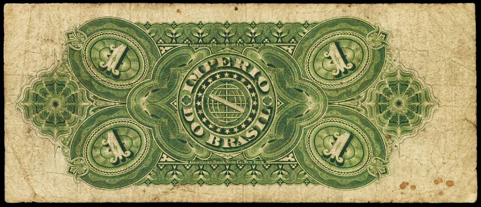 Brazil 1 Mil Reis banknote 1885 Emperor Dom Pedro II|World Banknotes ...