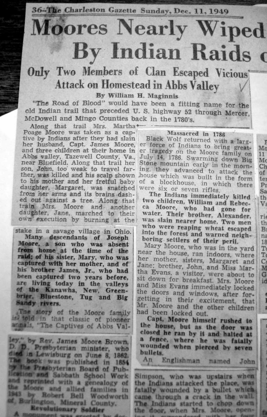 Pocahontas Commentator Plus: History of the Moore Family