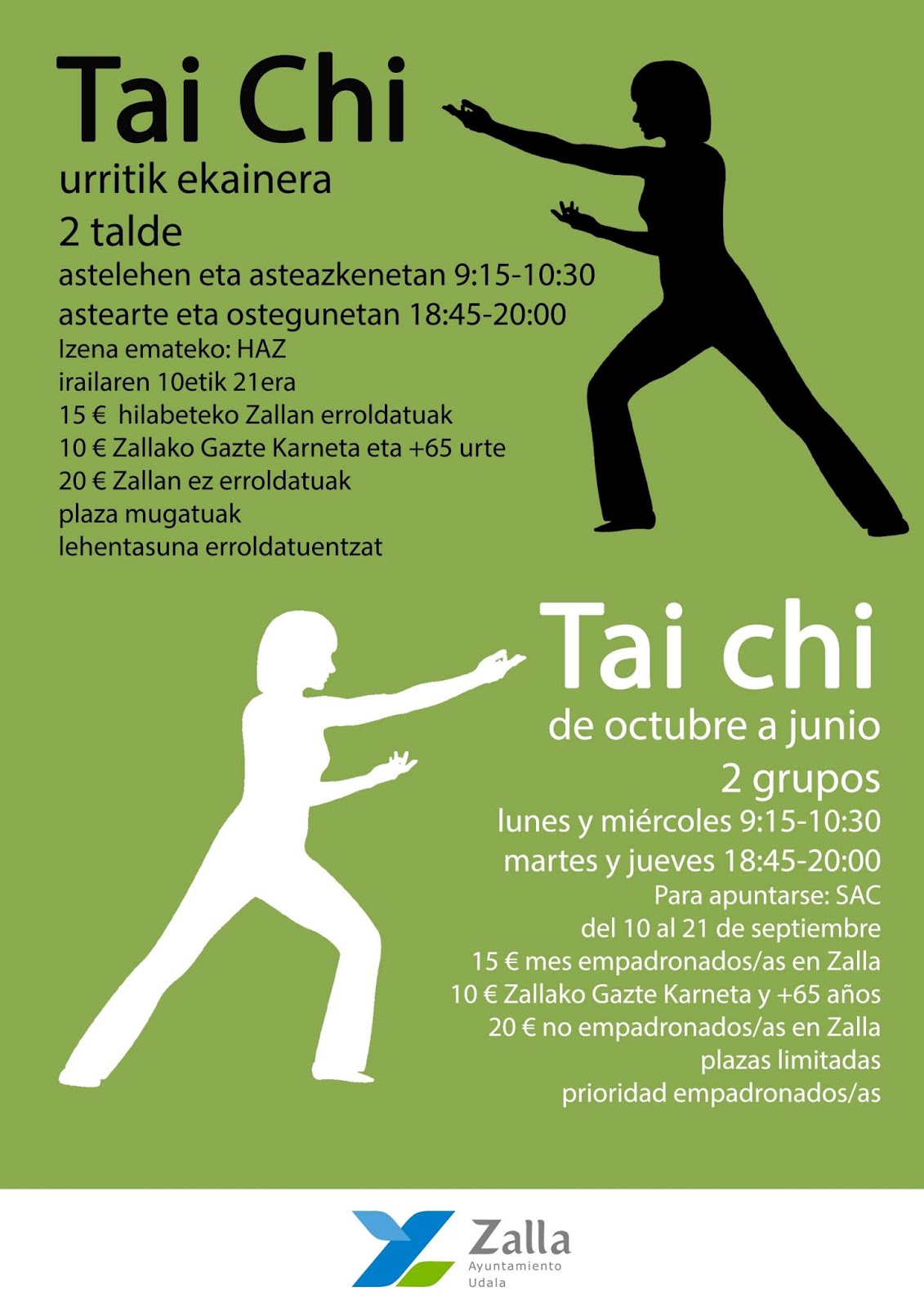 Tai Chi egiteko kurtsoa // Curso para practicar Tai Chi - Zallainfo
