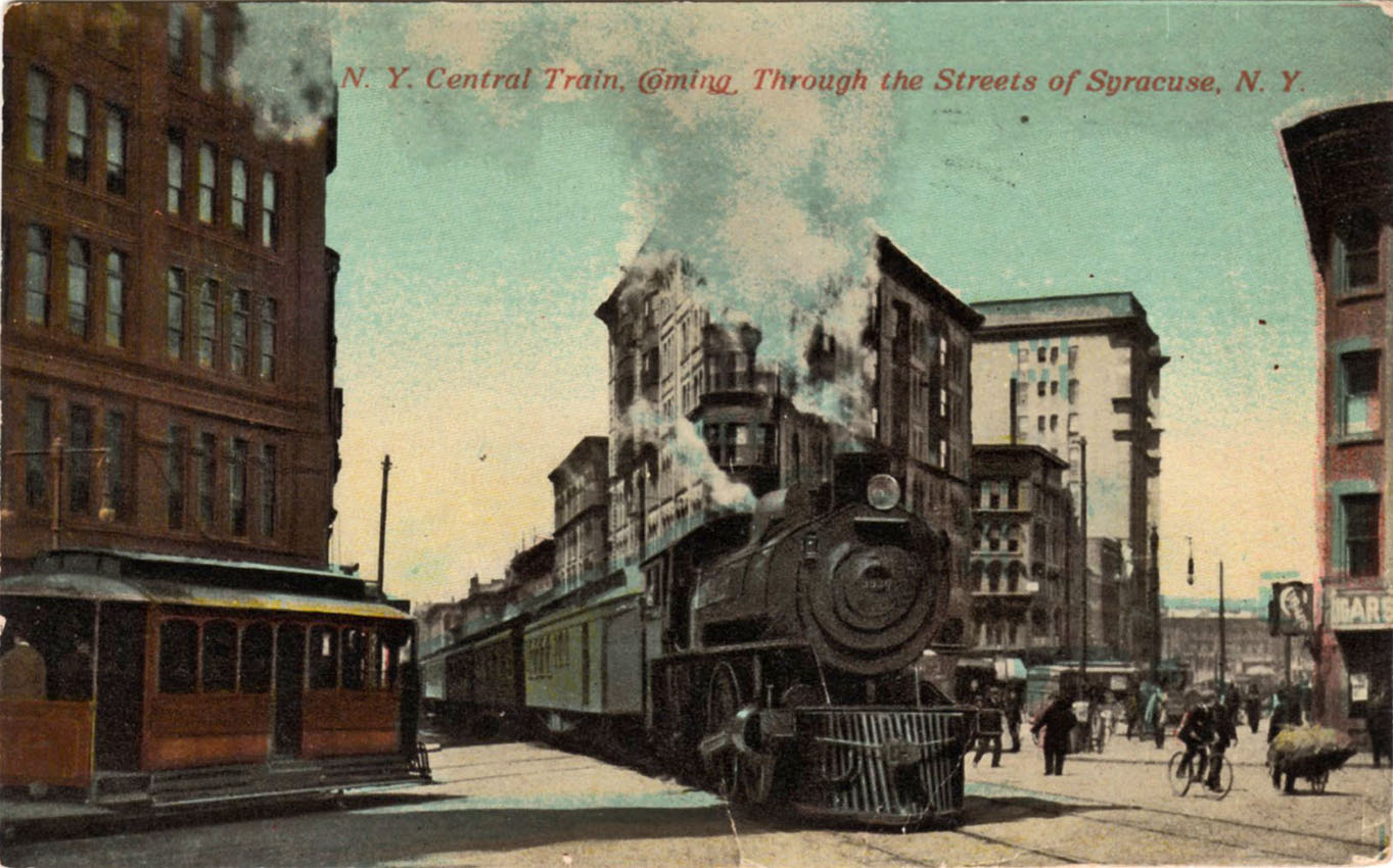 The New York Central Streamliner 'Mercury' passes through New York City ...
