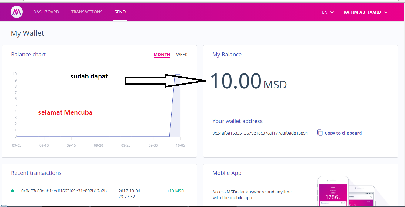 MSD: Register mymsdspace
