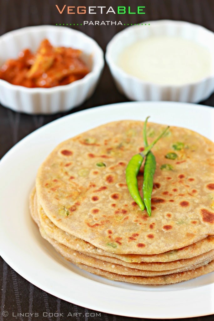 Vegetable Paratha ~ Lincy's Cook Art