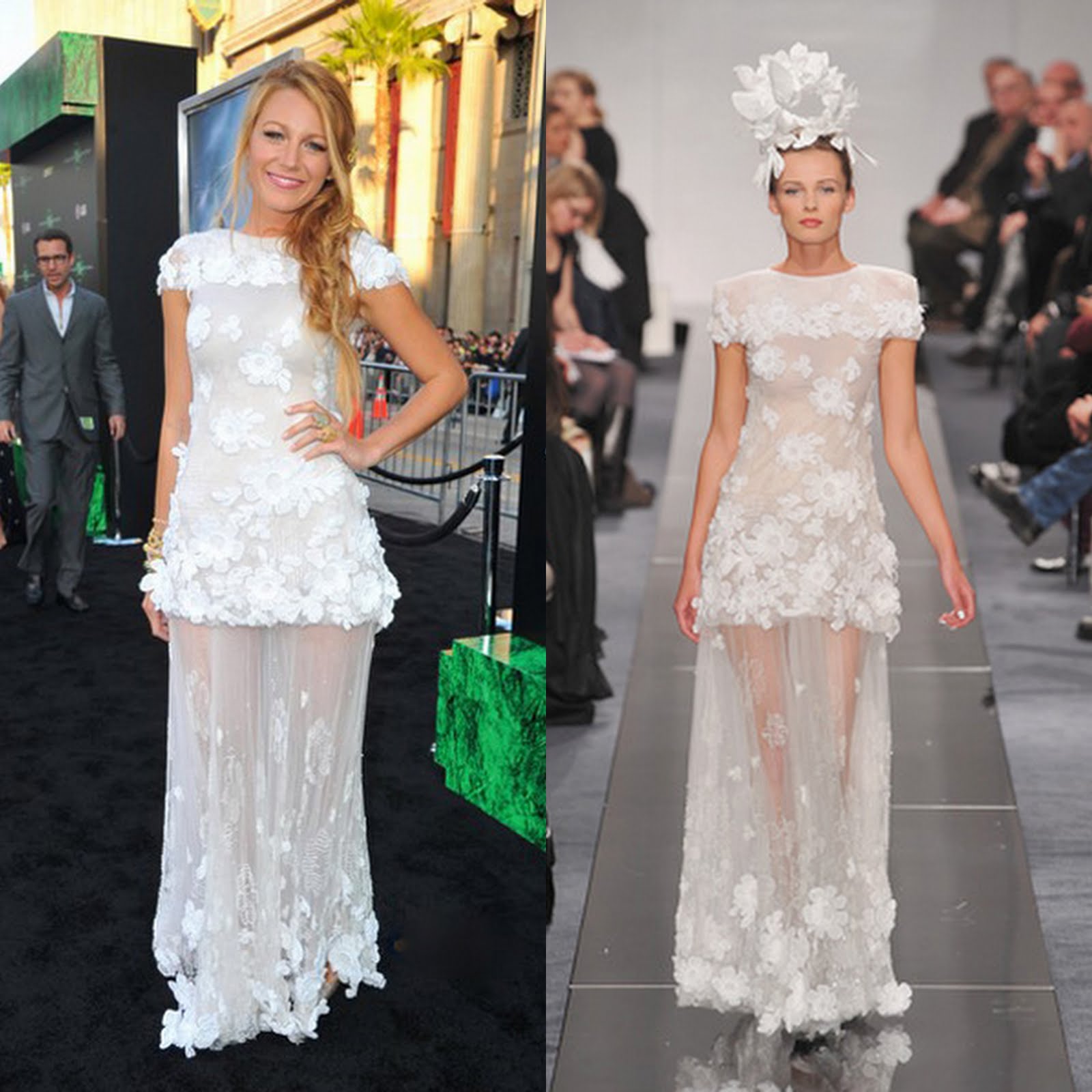 Blake Lively White Chanel Dress