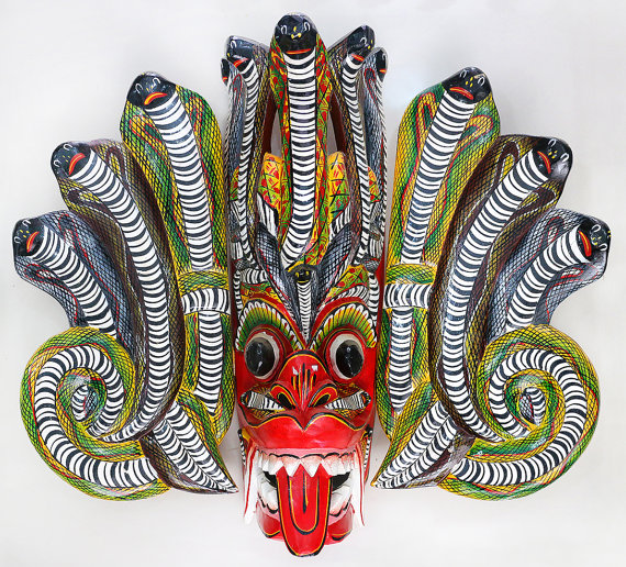 Srilanka Spirit: Traditional Sri Lankan Wooden Masks "Vesmuhunu"