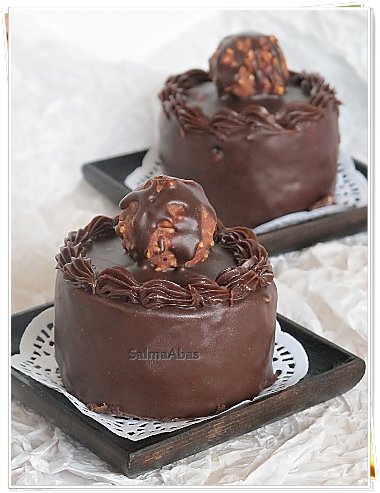 SALMAABAS IN THE KITCHEN: Irresistable Ferrero Roche Mini Chocolate Cake