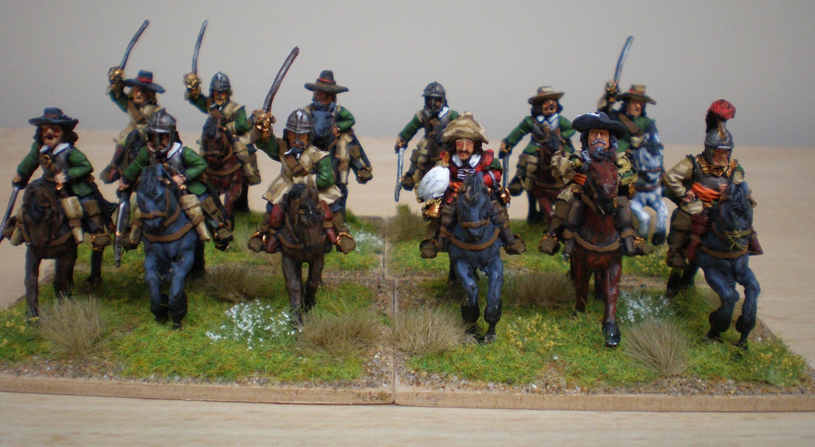 15mm paint shack: 28mm ecw cavalry based finished