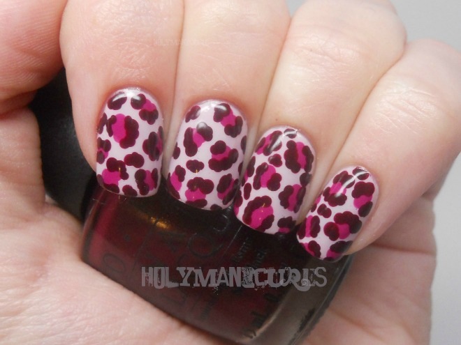 Holy Manicures: Plum Leopard Nails.