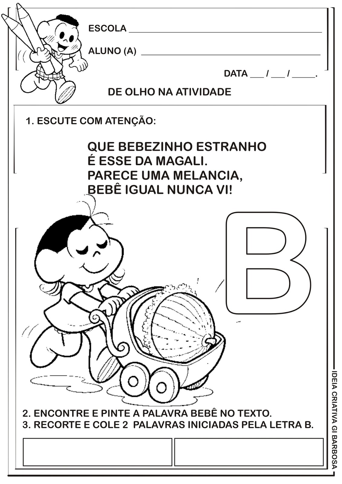 Textinhos Com A Letra B - FDPLEARN