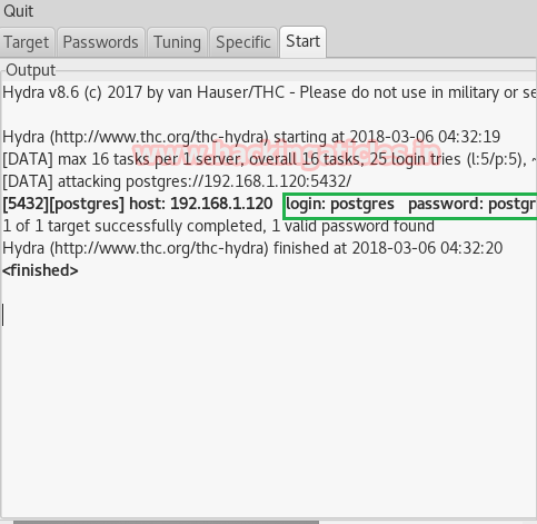 Password Cracking:PostgreSQL