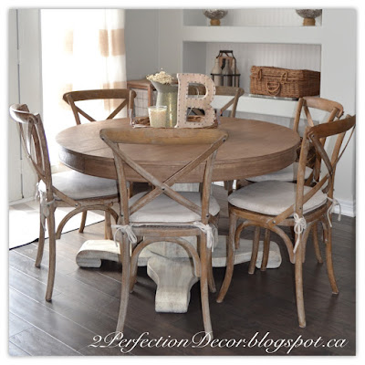 2Perfection Decor: Round Kitchen Table Makeover
