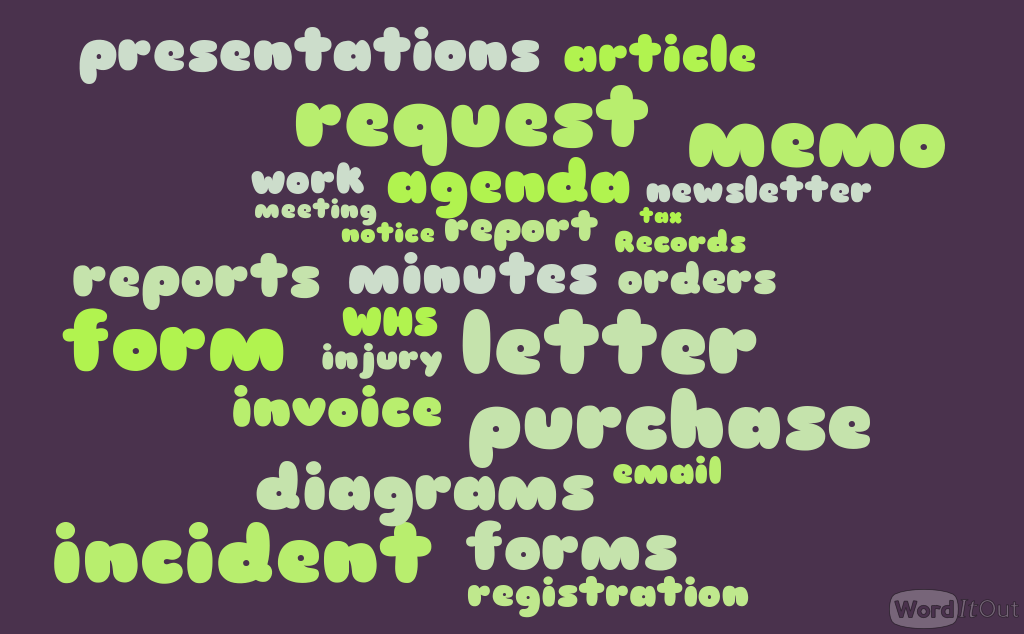 Examples Of Different Types Of Workplace Documents Lukes Training Examples Of Different Types Of Workplace Documents Lukes Training