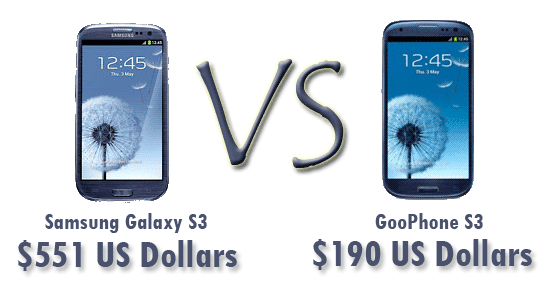 Goophone S3 – Duplicate version of Samsung Galaxy S3