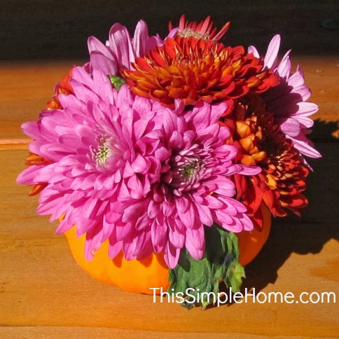 Fall Pumpkin Vase - This Simple Home