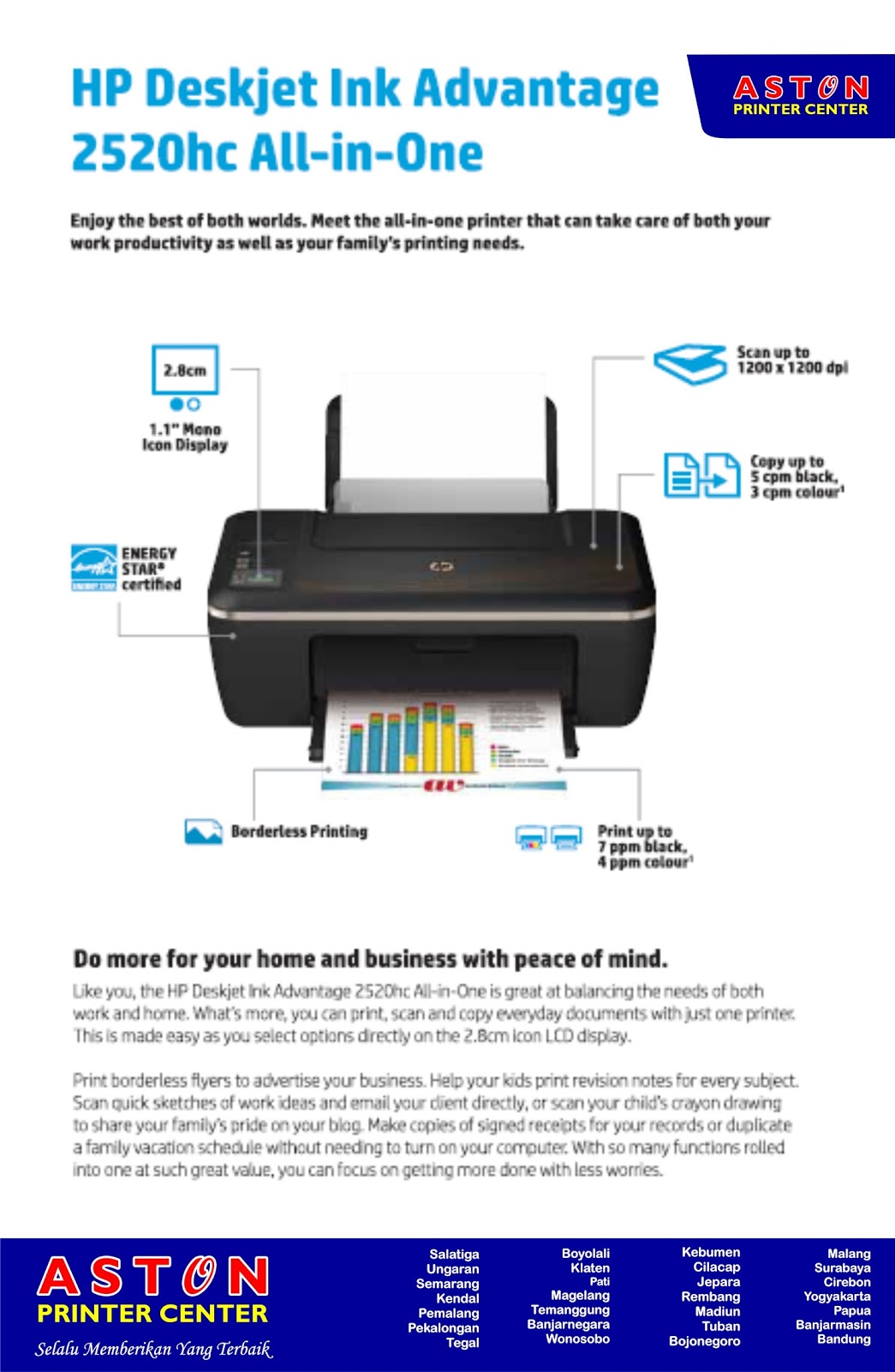 HP Deskjet 2520hc Ink Advantage AIO - Official Blog Aston Printer