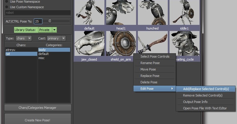 Animation Blog: Pose Lib for Maya - Save Your Poses!