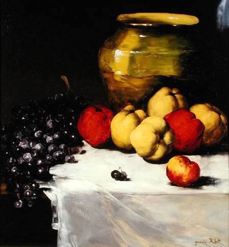 Germain Ribot (1845-1893) Nature morte avec fruits