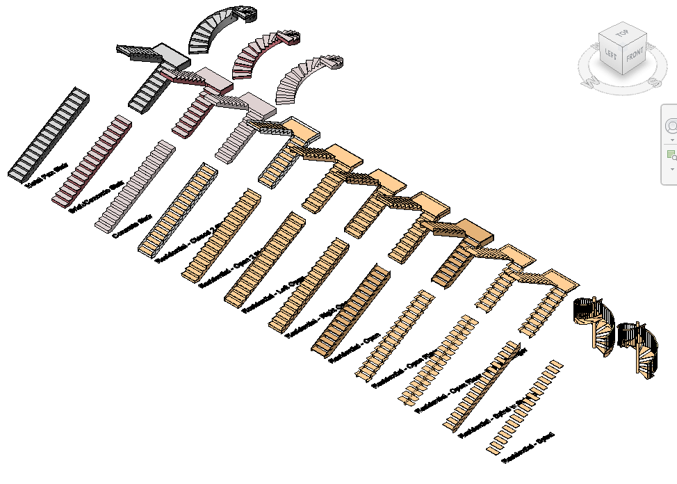 Escaleras Pack de 12 Materiales (RFA) | ArquiHoy-Revit