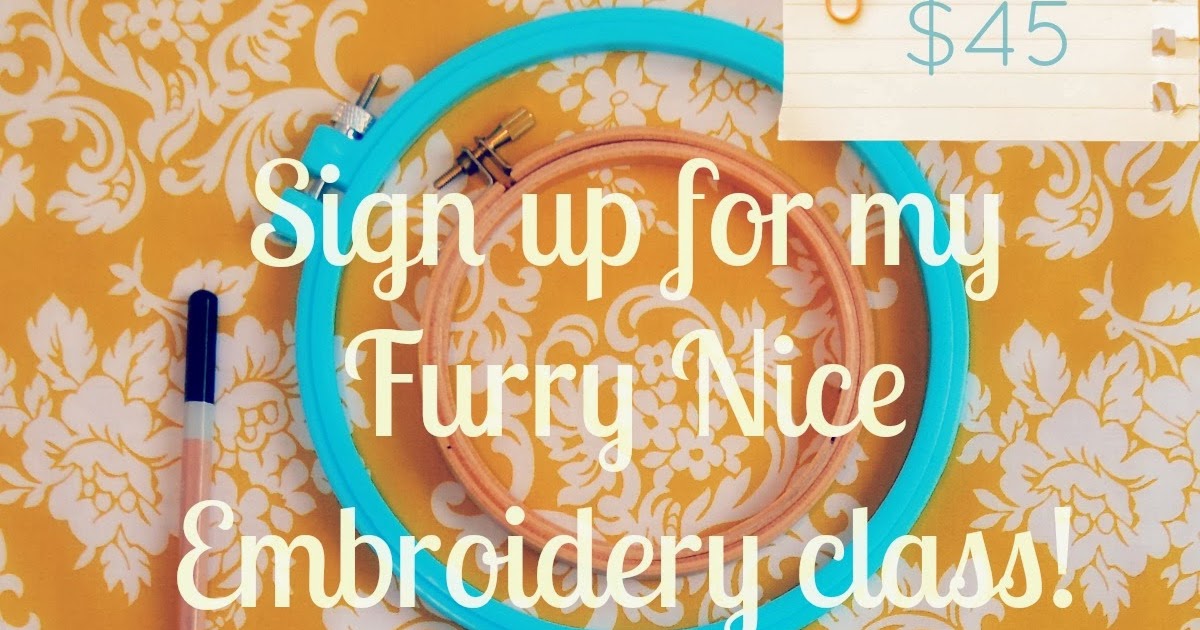 Follow the White Bunny: Join my Furry Nice Embroidery Class!
