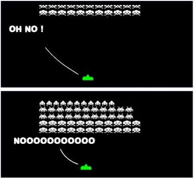 GAME PARODY: Space Invaders (humor grafico)