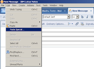 Madhu's Blog: How to copy spreadsheet cells into Lotus Notes email so ...