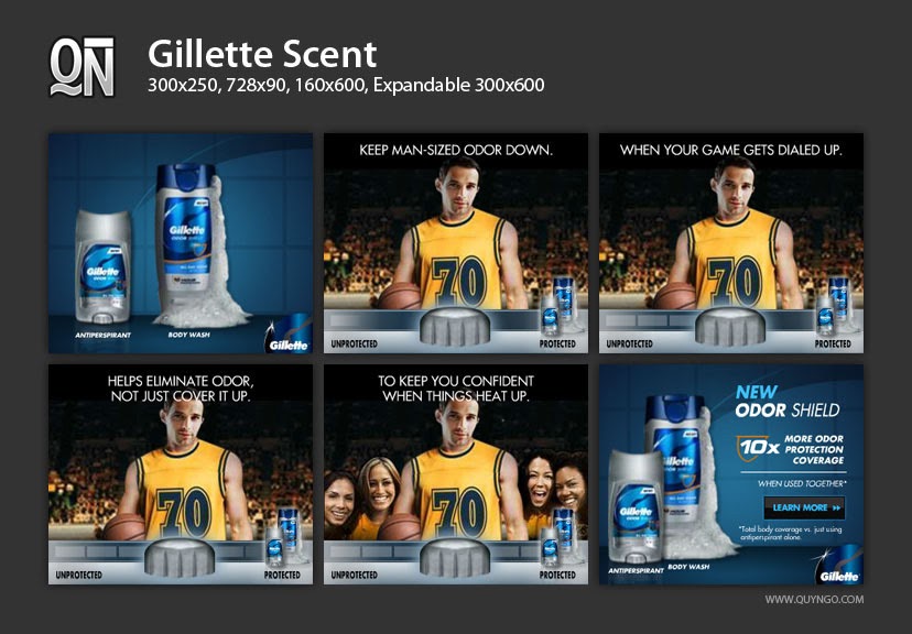Toronto Web Designer & Developer: Gillette Scent - Banner Ads