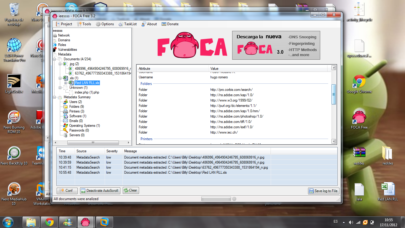 JYRSA: Análisis de Metadatos con FOCA