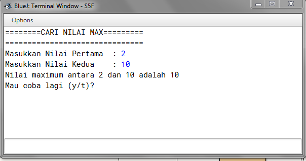 Rumah Baca IT: JAVA : NILAI MAX