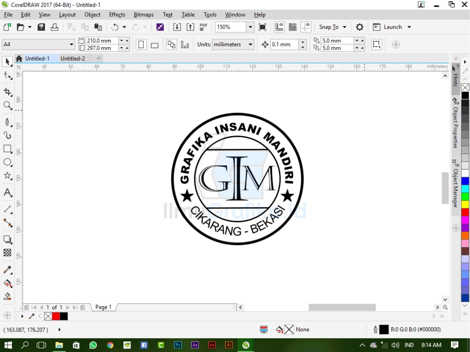Tutorial CorelDraw - Membuat Stempel / Cap ~ Ilmugrafika.id
