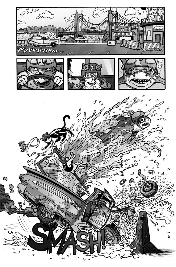 INSIDE THE ROCK POSTER FRAME BLOG: Tim Doyle's Bad Cat Comics #1 Now ON ...