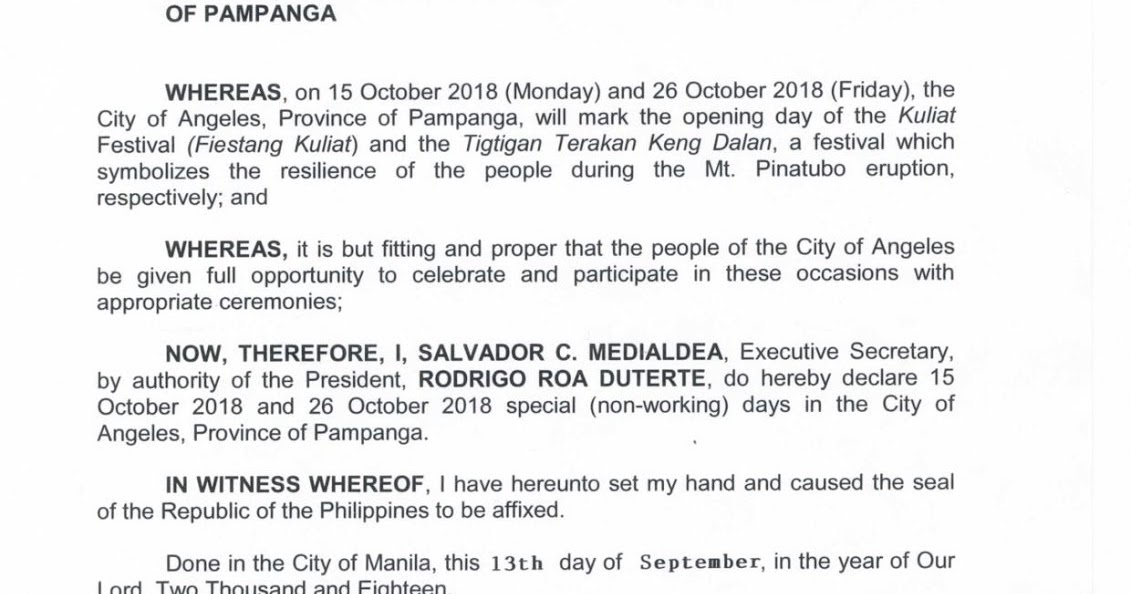 Philippine Holidays: Special (Non-Working) Day in Angeles City ...