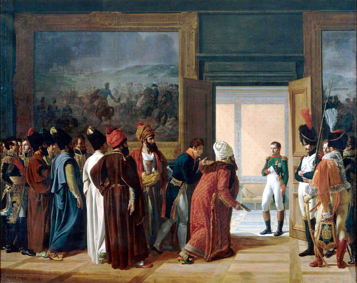 Peinture Française du 19ème Siècle: Napoleon Receiving the Ambassador ...