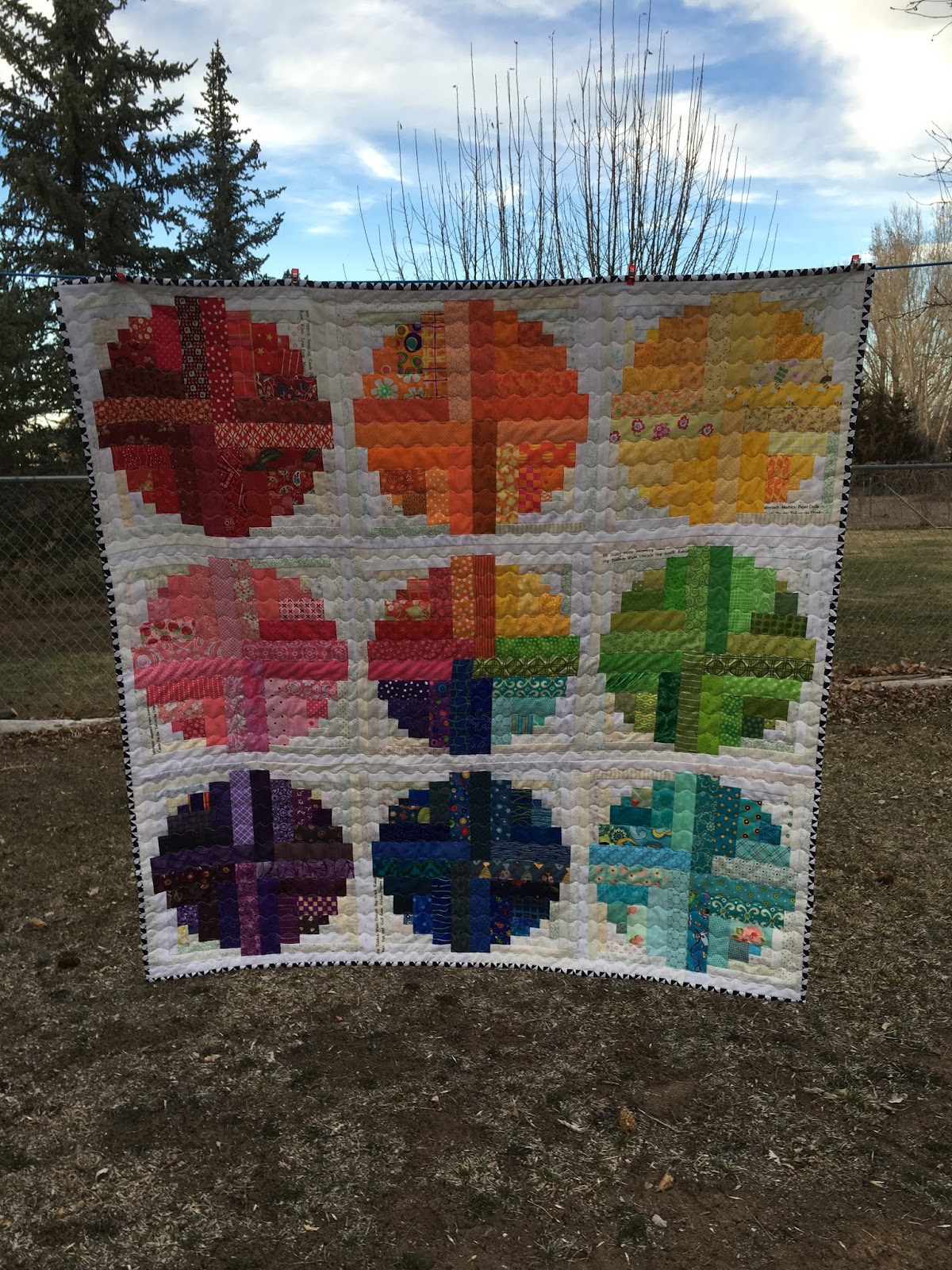 Tanya Quilts in CO: Curved Log Cabin Baby Quilt