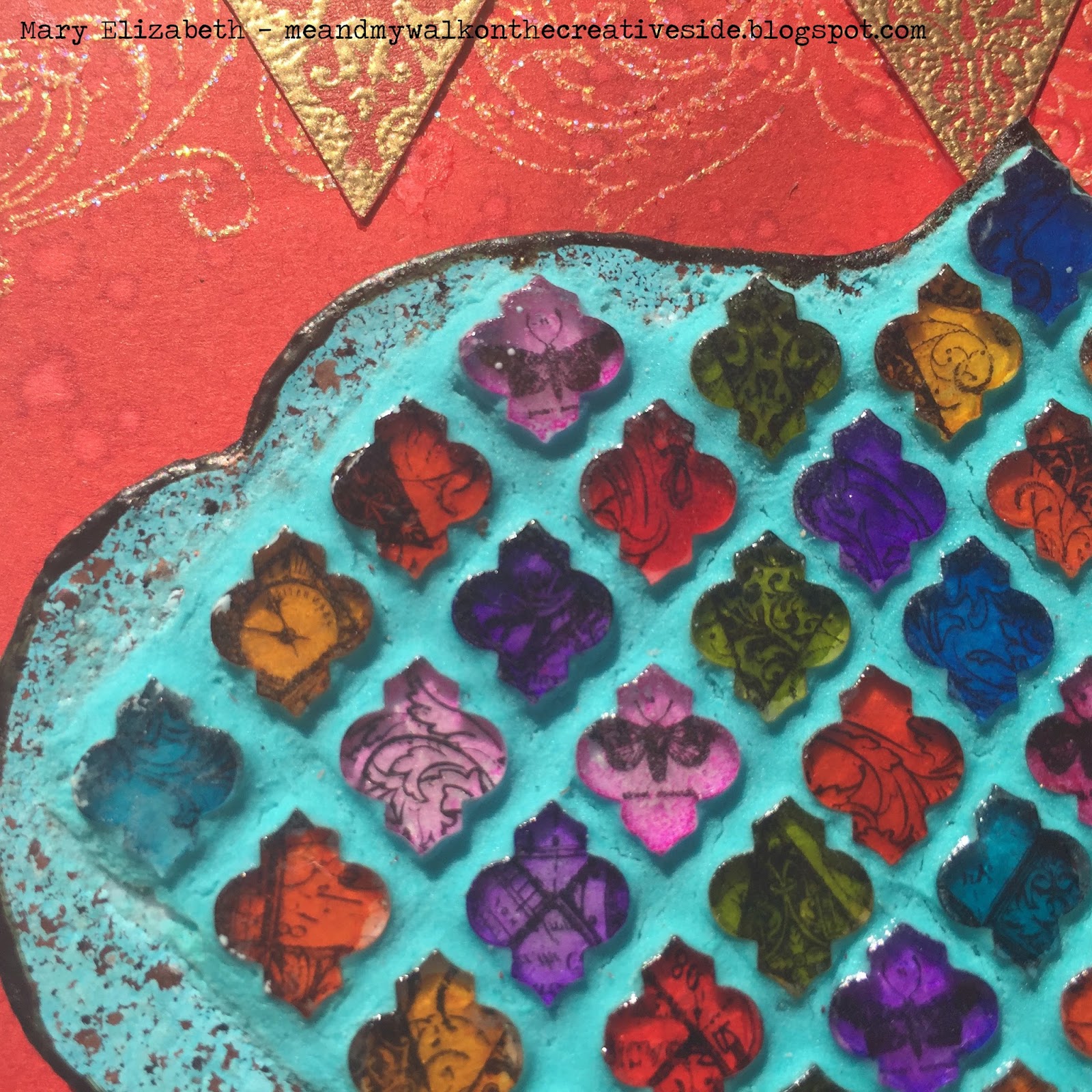 M.E. and My Walk on the Creative Side: Moroccan Tile-inspired Birthday Card